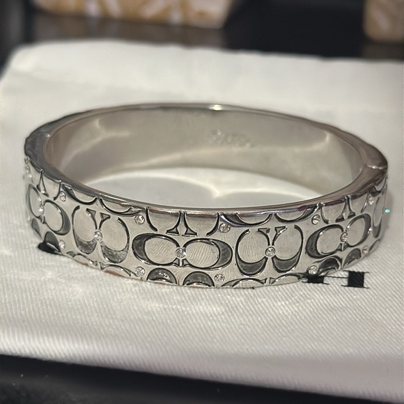 Coach | Jewelry | Coach Silver Bangle Bracelet | Poshmark